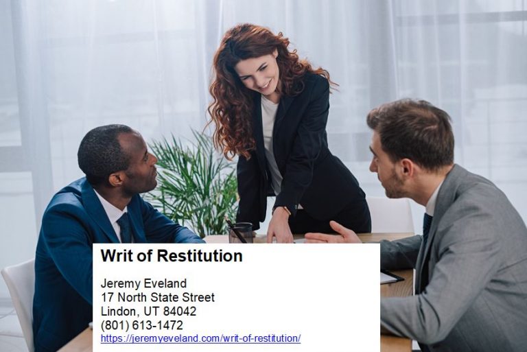 Writ of Restitution - Jeremy Eveland
