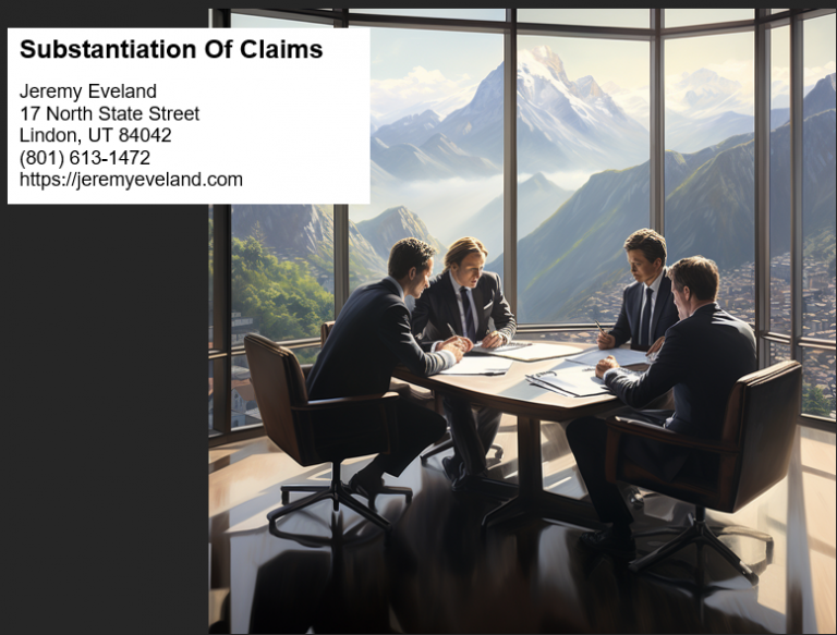 Substantiation Of Claims | Jeremy Eveland